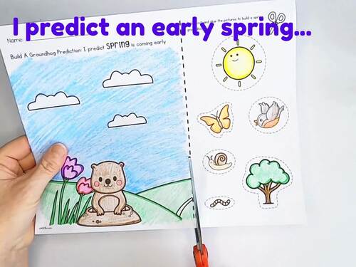 Easy Groundhog Day Activity Kindergarten Fine Motor Skills by MUD&marbles