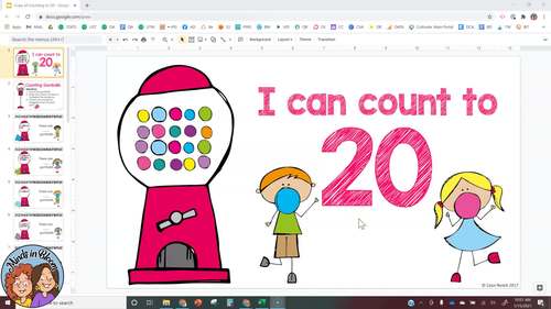 Counting to 20 Digital Resource for Kindergarten Google Slides Digital ...