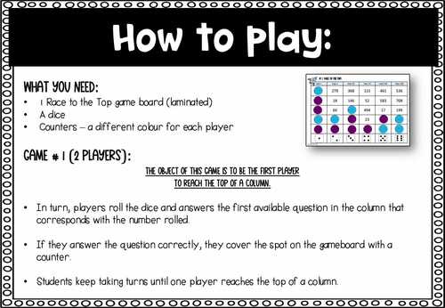 Place Value Numbers to 1000 - Add & Subtract 1, 10 and 100 - RACE TO ...