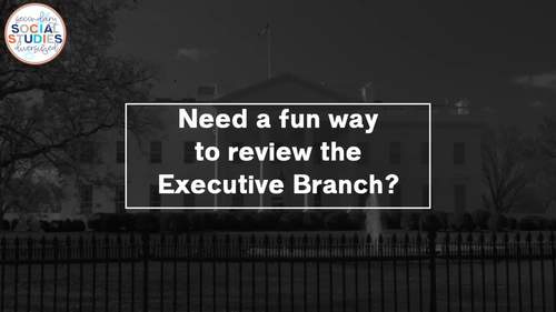 Executive Branch Differentiated BOOM Cards and Notes President of US