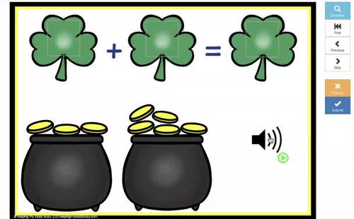 Kindergarten Addition Boom Cards March - St. Patrick's Day - Math ...