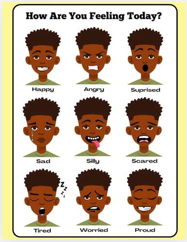 My Emotions, My Voice! A Feelings Chart for Classrooms, Clinics and More!