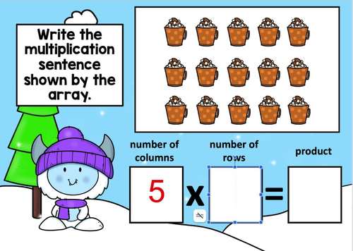 Winter Multiplication Arrays Math Activity for Google Slides ™ | TPT