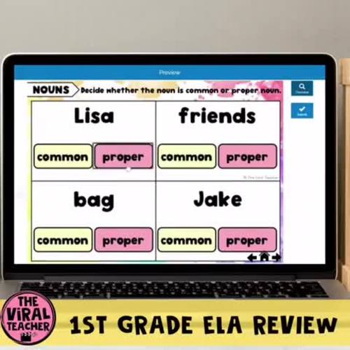 1st Grade ELA Review Game for End of the Year Activities Boom Cards™