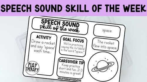 /s/ Blends Speech Sound Skill of the Week Parent Handout | Speech Therapy