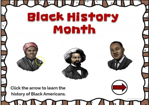 Black History Month Activity Scavenger Hunt BOOM Cards by CarolJ Creations