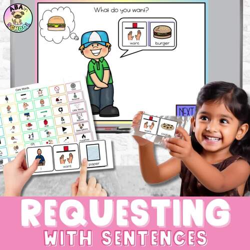 Requesting with Sentence Stems Activities Speech Therapy ABA Special ...