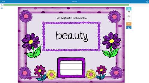 Spring Plural Nouns - S ES IES - Grammar Boom Cards™ by The British Kitty