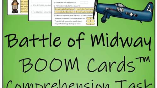 Battle of Midway BOOM Cards™ Comprehension Activity | 5th Grade & 6th Grade
