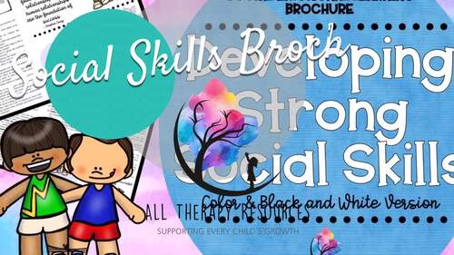 SOCIAL SKILLS BROCHURE - School Counseling Brochure - SEL Counselor ...