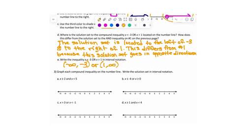 Compound Inequalities Guided Notes, Practice Worksheet, and Video Lesson