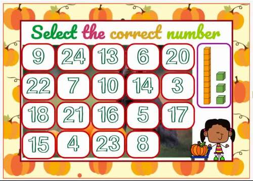 Fall Math Mystery Picture Place Value Counting Tens and Ones to 25 Boom ...