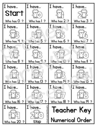“I Have, Who Has?” Penguin Theme 0–20 Math Game - Number Recognition ...