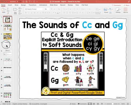 C & G Soft and Hard Sounds Introduction: Digital Explicit Phonics ...