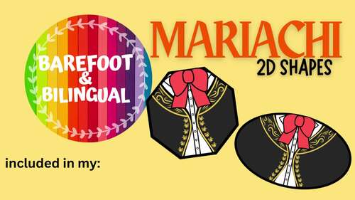Mariachi Clip Art 2D Shapes by Barefoot and Bilingual Clipart and More