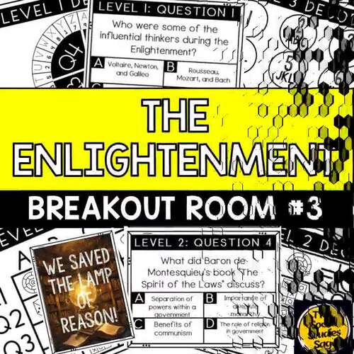 The Enlightenment Breakout Escape Room - Reading Comprehension Activity