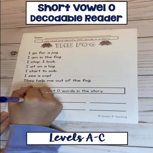 CVC Decodable Readers, Short O Words by Simply B Teaching | TPT