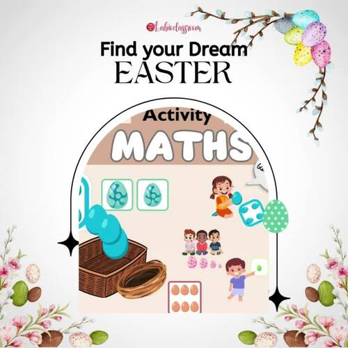 Atelier de Maths maternelle Chasse aux oeufs de pâques !! | TPT