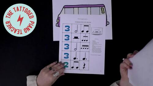 MUSIC THEORY PUZZLES: Summer Beach Rhythm Matching Game: Note Values ...