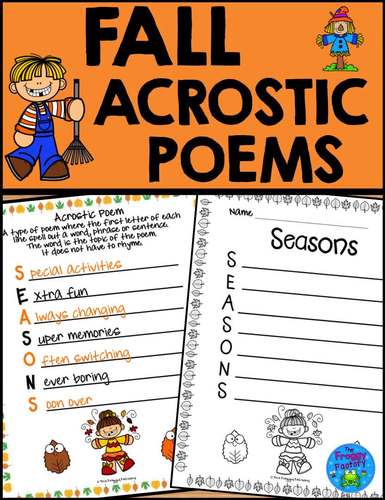 Fall Acrostic Poems | Fall Writing Activity | Fall Bulletin Board