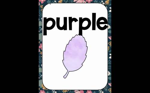 Color Posters (Colour Posters CDN) Boho Flower Classroom Decor | TpT