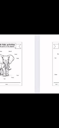 Grade 1 English Kids Activities: Match the Parts of the Body Worksheet