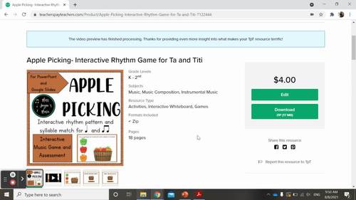Apple Picking- Interactive Rhythm Game for Ta and Titi by Miss Jayna's ...