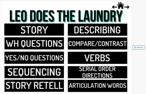 Leo Does the Laundry Mixed Group Boom Cards™ - Speech & Language Activities