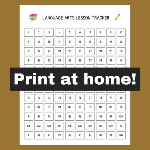 Language Arts Lesson Tracker | 8.5