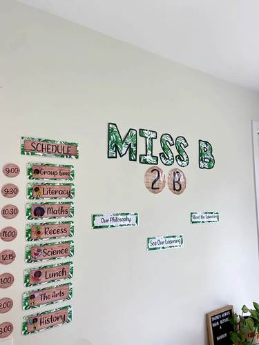 Green Leaves Classroom Bundle by Miss Classroom Designs | TPT