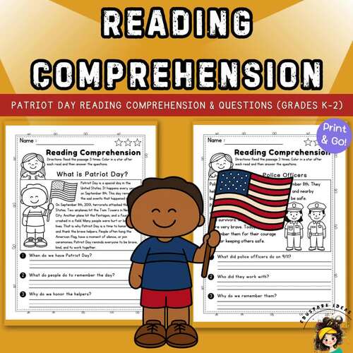 September 11th Patriot Day Reading Comprehension & Questions (Grades K–2)
