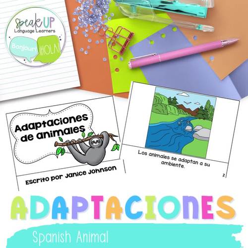 Adaptaciones de animales Spanish Animal Adaptations Reader | Print ...