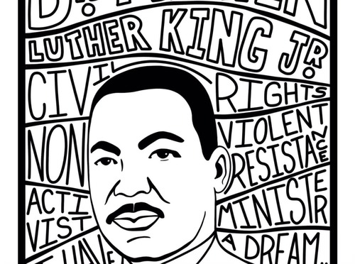 Martin Luther King Jr Coloring Pages, Black History, Civil Rights, MLK