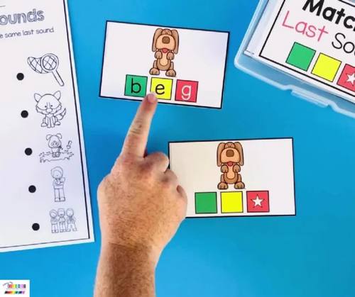 Final Sounds CVC Words Spanish Bilingual Kindergarten Literacy Center ...