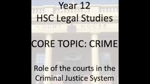 Yr 12 Legal Studies: Crime - Role of the courts in the criminal justice ...