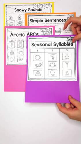 Winter Early Finishers - December Print & Go Review Pages for 1st Grade
