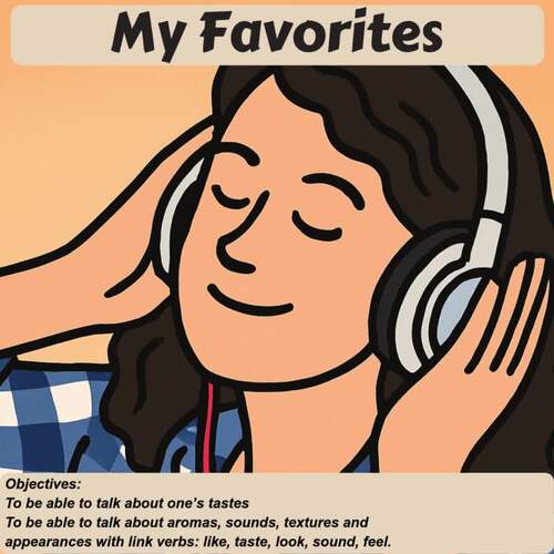 ESL Speaking & Grammar Activities: Describing Favorites – Sensory Words ...