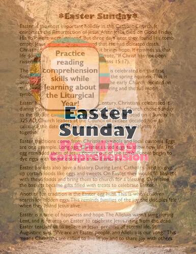 Easter Sunday Reading Comprehension Passage | Resurrection of Christ ...