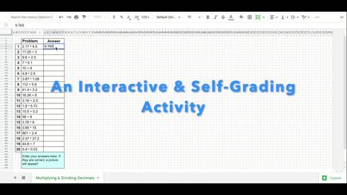 Decimal Operations Digital Mystery Pictures - Distance Learning | TpT