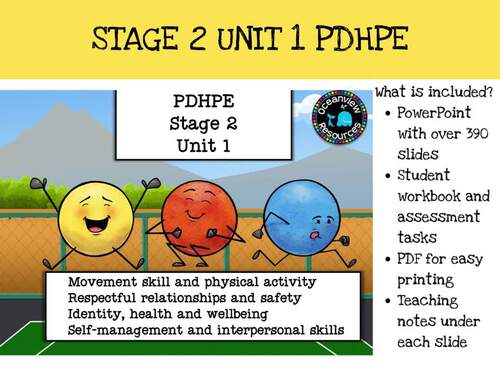STAGE 2 UNIT 1 NSW PDHPE movement ,physical skills, identity, health ...