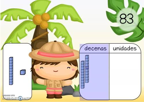 Valor posicional en el safari representar número 0-99 Boom Cards