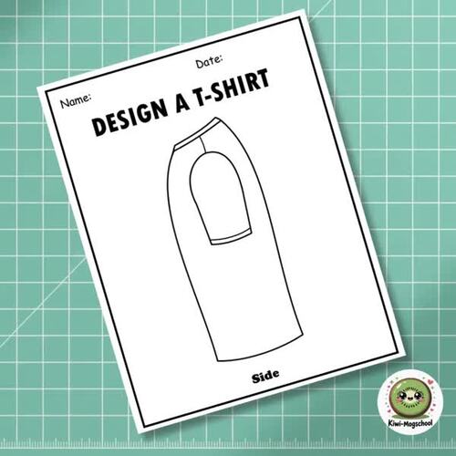 Blank T-Shirt Template Activity | Creative Clothing Design Worksheets ...