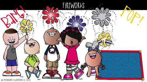 Fireworks clip art July 4th clip art Independence Day clip art COMBO PACK
