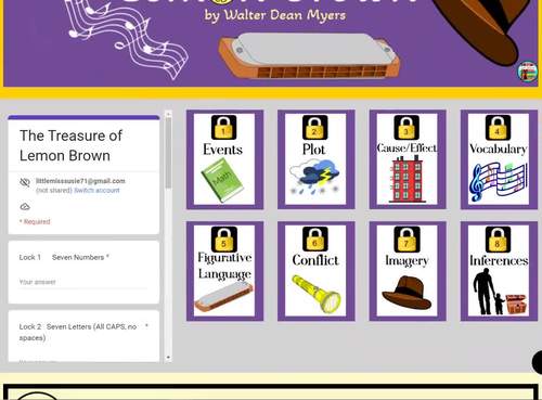 The Treasure of Lemon Brown Escape Breakout Lesson Activity by Susie's ...