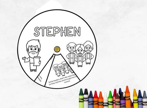 Stephen Bible Story Spinning Wheel Craft - Sunday School & Homeschool