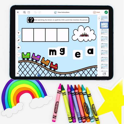Digital Literacy Centers | Long Vowels CVCE | For Seesaw by Sweet ...