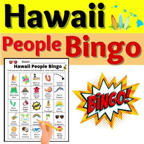 Hawaii People Bingo People Luau Aloha Hawaiian Activities Resource