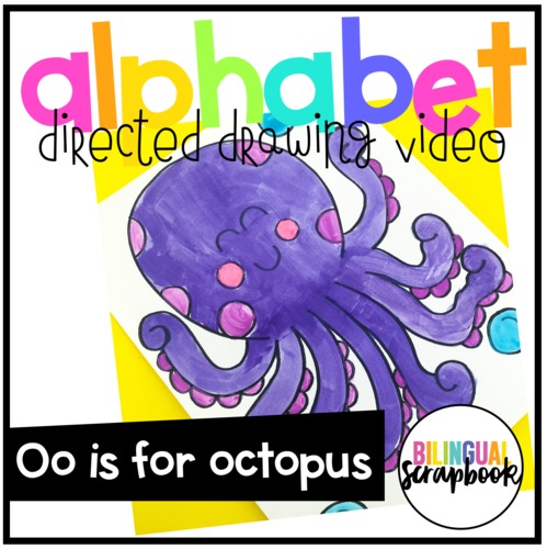 Letter Oo Octopus Alphabet Directed Drawing Video | TPT