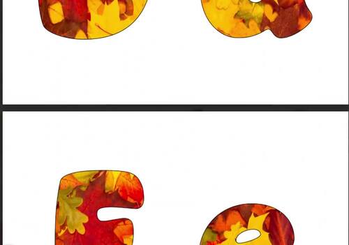 Fall Leaves Alphabet & Numbers Bulletin Board Set: Printable Classroom ...