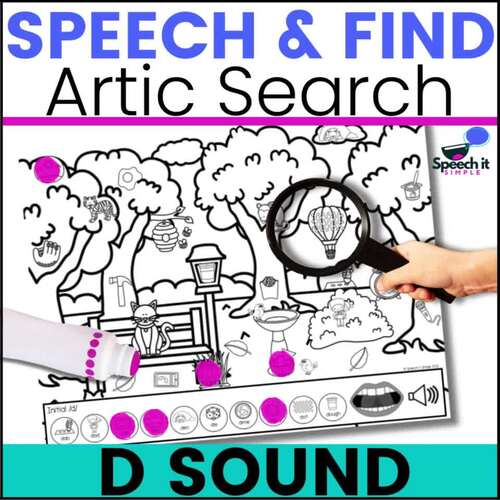 Speech and Find - D Sound - Articulation Worksheets - Find It - Speech ...